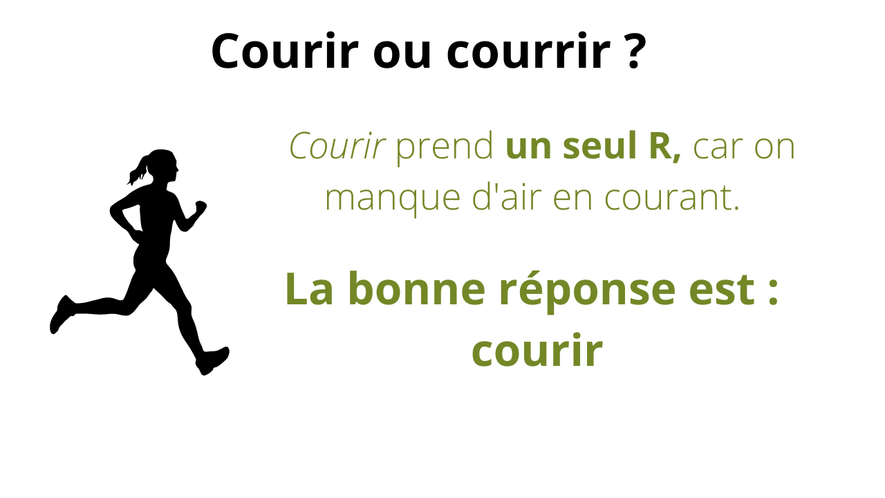 Courir ou courrir